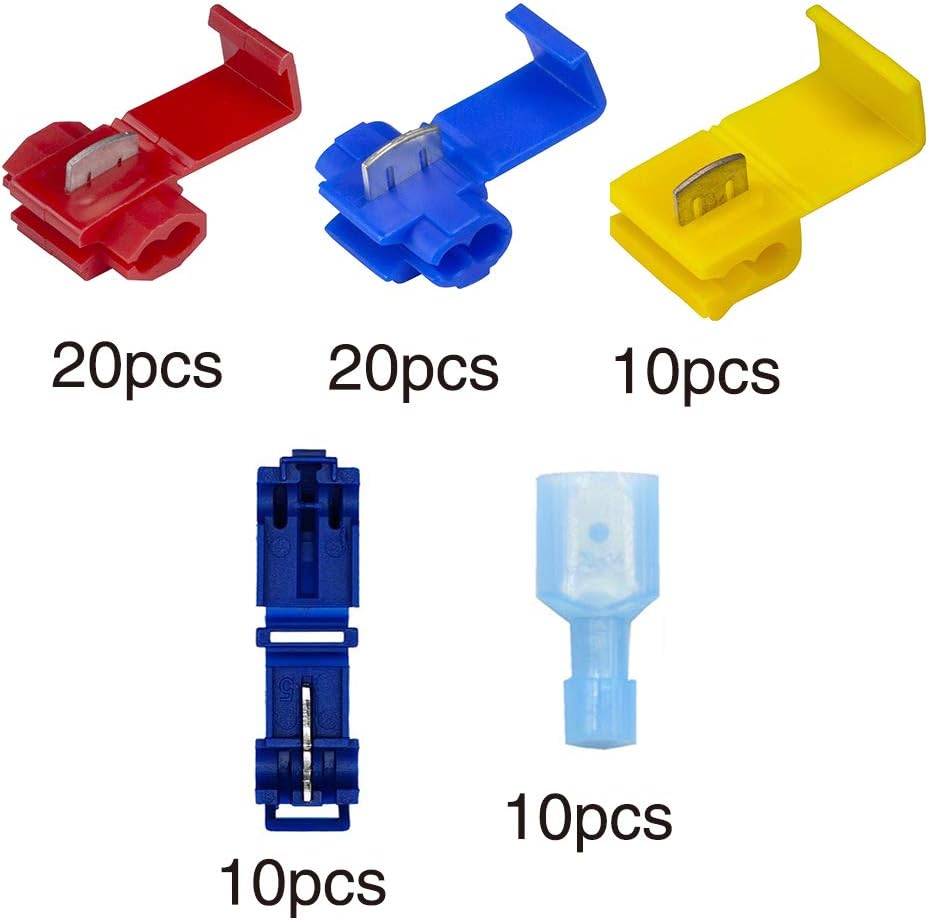YIXISI 70 PCS Scotch Lock Quick Splice Electrical Wire Connectors, T ...