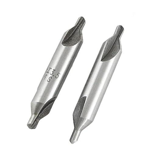 2 Pcs 0.14" Diameter Lathe HSS Center Spotting Drill Bits Power Tool ...
