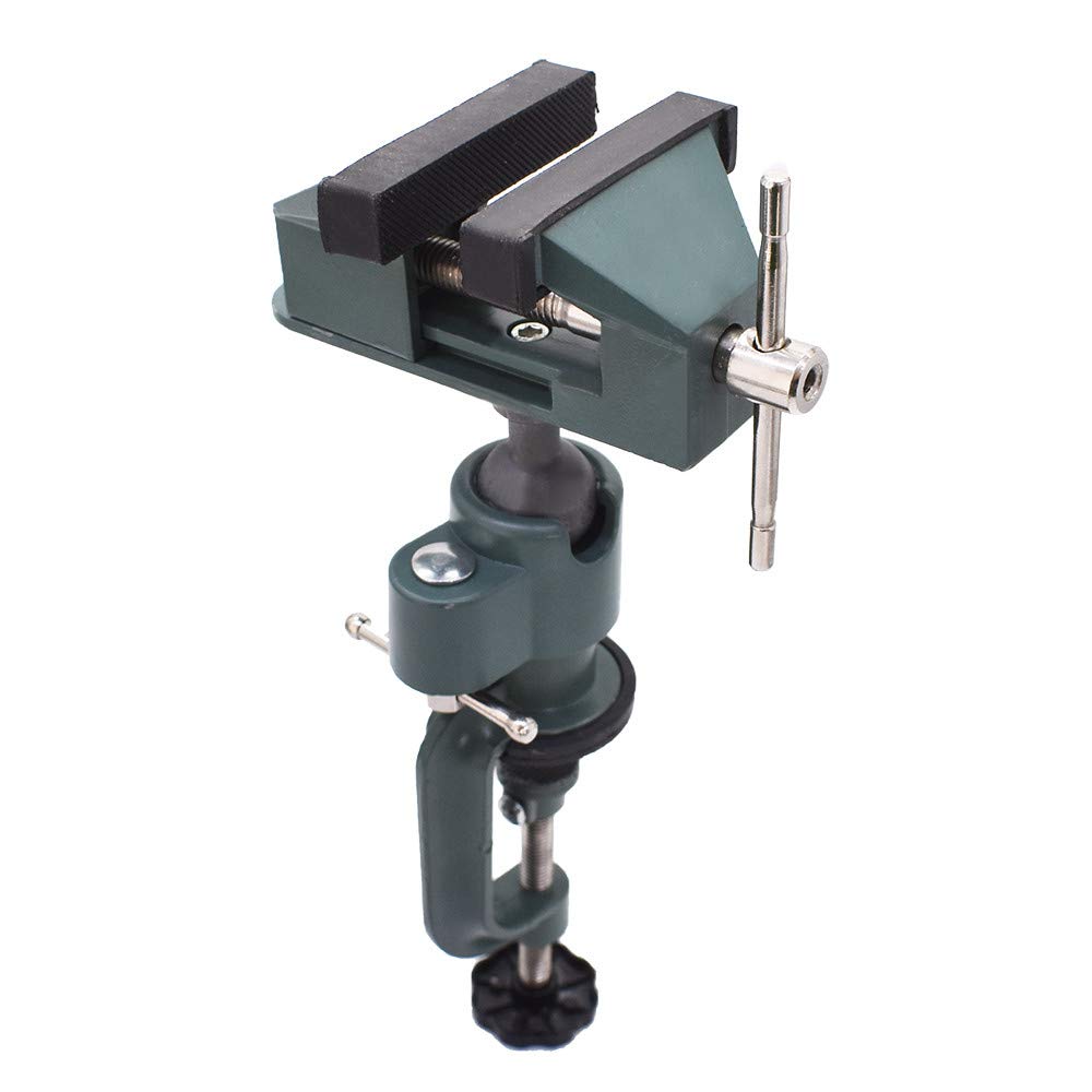 findmall Universal Table Vise 3" Aluminum Swivel Bench Vise 360 Degrees ...