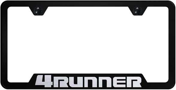 Amazon.com: Toyota 4Runner Black Steel License Plate Frame: Automotive