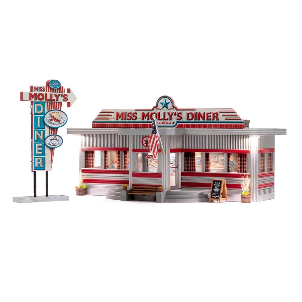Woodland Scenics® "Miss Molly's Diner Built-&-Ready® Structure, N Scale ...