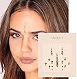 Amazon.com : Deepika Mini Bindis Crystal Indian Bindi Face Jewels Gold ...