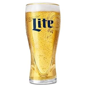 Amazon.com | Miller Lite Signature Beer Pint Glass: Beer Glasses