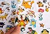 3D Puffy Pokemon Stickers for Kids, 3 Different Sheets, Cute Animal ...