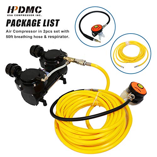 HPDMC Oil-Free Hookah Dive System Serface Vacuum Pump for Snorkeling ...