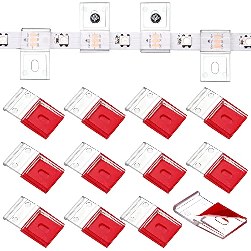 100 Pieces Led Light Strip Clips Adhesive Strip Light Mounting Clips ...