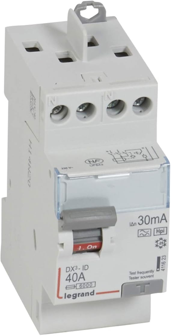 interrupteur différentiel legrand dx3 40a 30ma 2 poles type hpi - vis / vis: Amazon.fr: Jardin