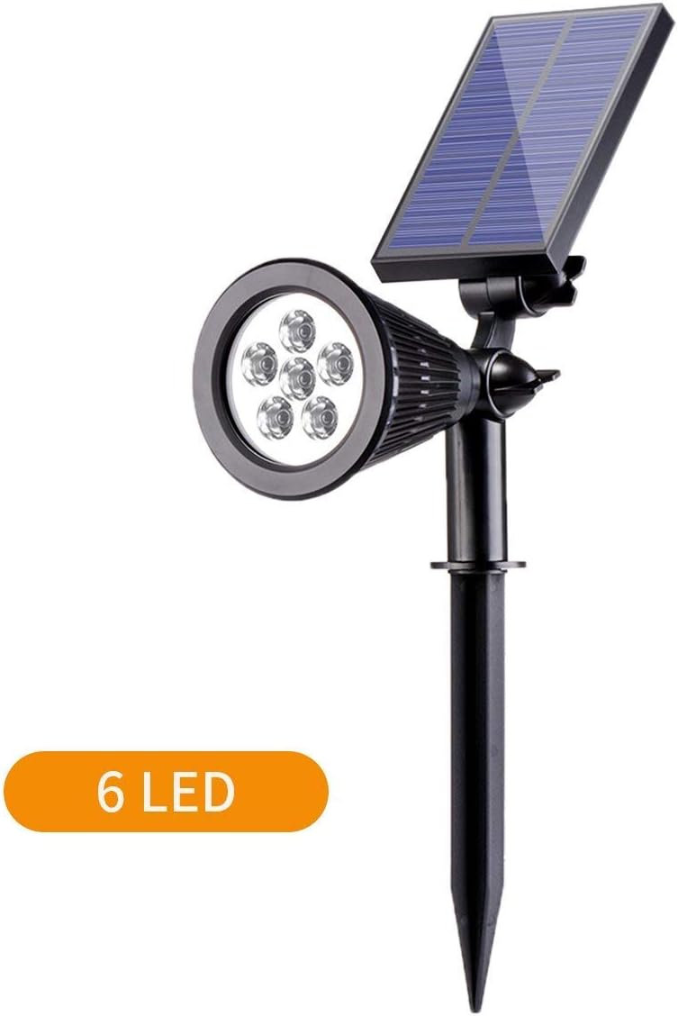 Sunix Solar Light Spotlight, 2-in-1 Waterproof 6 LED Solar Landscape ...
