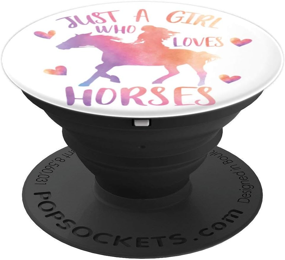 Amazon.com: Just a Girl Who Loves Horses Watercolor Horse Western Rider ...