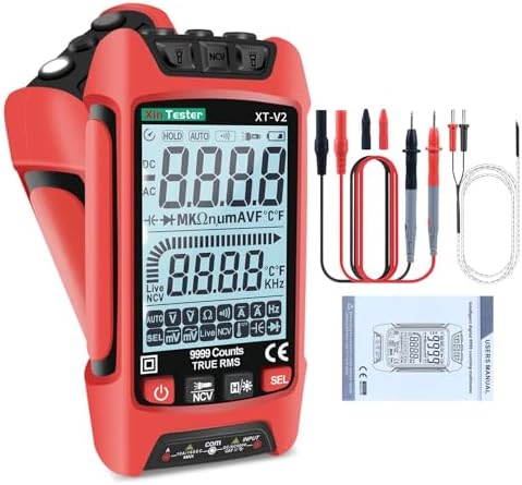 TERRIFI Digital Multimeter, 9999 Counts TRMS Auto-Ranging Voltmeter ...