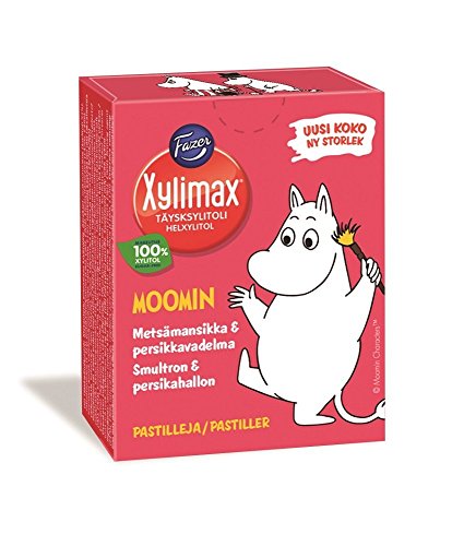 Buy 18 Boxes x 55g of Fazer Xylimax Moomin Wild Strawberry - Peach ...