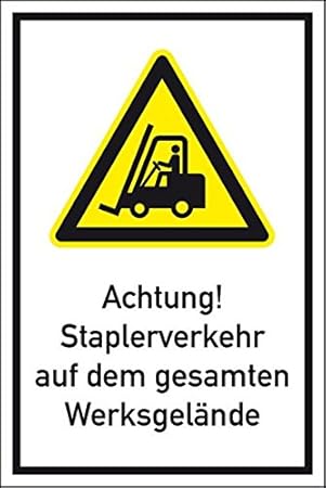 LEMAX® Warn-Kombischild Staplerverkehr auf dem Werksgelände, ISO ...