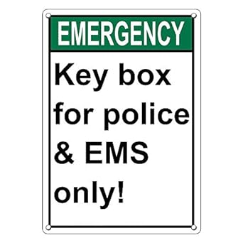 Weatherproof Plastic Vertical ANSI Emergency Key Box for Police & EMS ...