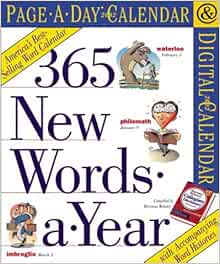 Amazon.com: 365 New Words-A-Year Page-A-Day Calendar 2002: ...