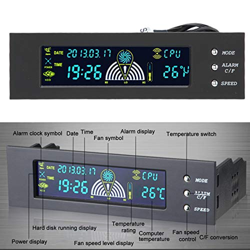 5.25 Fan Controller, Computer Fan Controller Cpu/Hdd/Sys Temperature ...