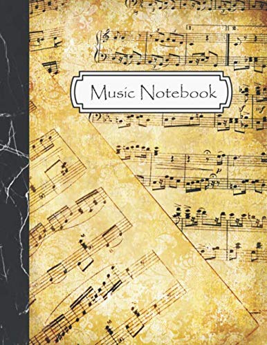 Music Notebook: Manuscript Music Notation Paper - Blank Staff Paper ...