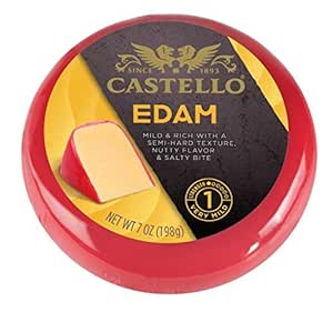 Castello Red Wax Edam Round, 7 oz: Amazon.com: Grocery & Gourmet Food