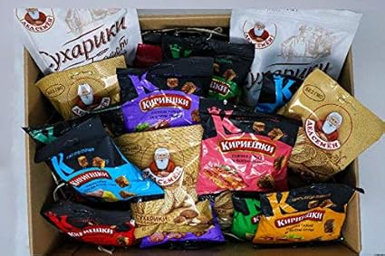 Russian-Box - Suhariki Brotchips Croutons Snack Variation Set - 20 ...