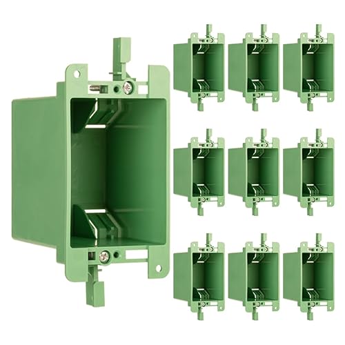 Electrical Outlet Box, Single Gang Old Work Box, 14 Cubic inch Junction ...