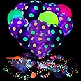 Amazon.com: 90 Pcs UV Neon Balloons,Neon Polka Dot Glow Party Balloons ...
