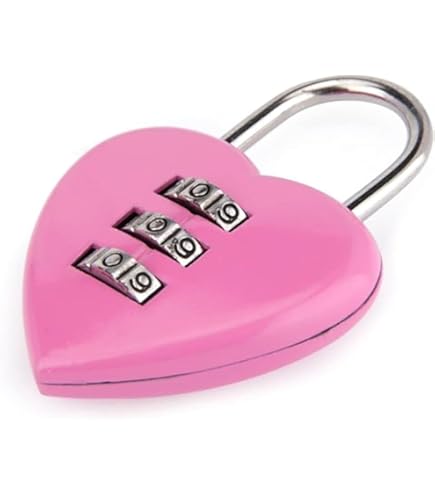 Pink Lock Gun 2Pcs Pink Heart Combination Locks - 3 Digit Wire Rope ...