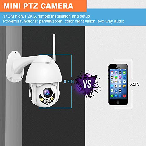 Luowice WiFi IP Camera Outdoor Wireless PTZ Security Camera HD 1080P ...