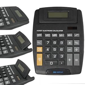 Jumbo Desktop Calculator dual power big display 8-digits electronic ...