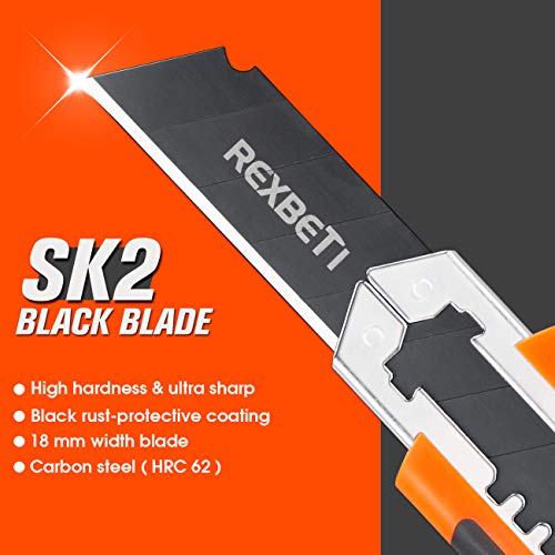 REXBETI 4-Pack Utility Knife with Extra 10 Blades. Industrial Grade ...