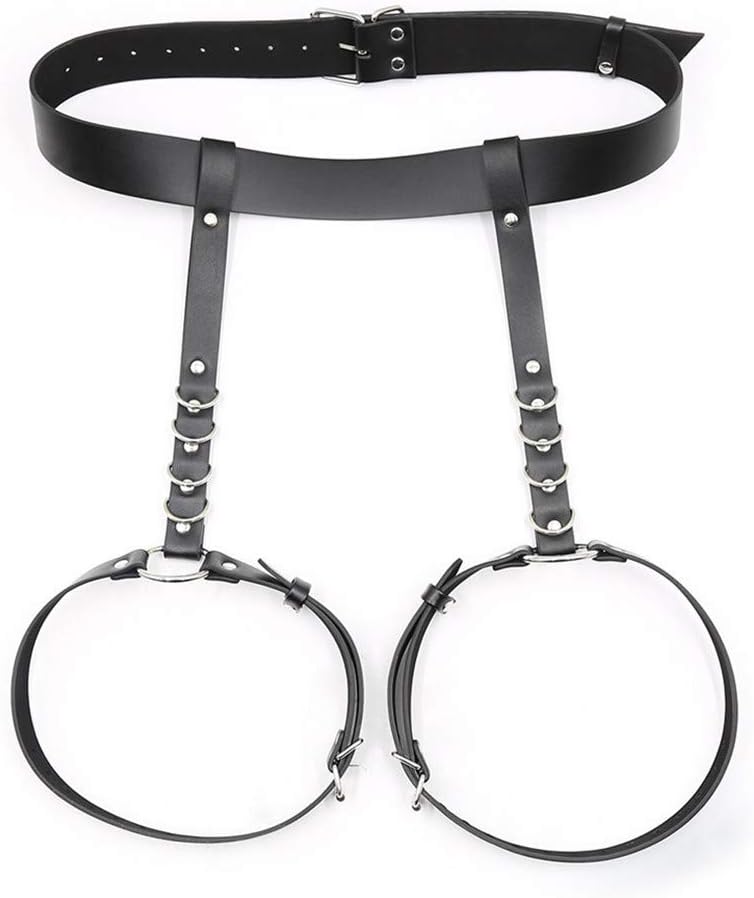 Amazon.de: Harness Geschirre Leder sex sm Erotik Slips mit Beinfesseln ...
