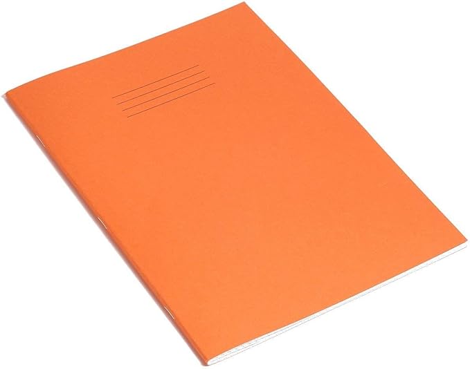 A4 Exercise Books 5mm Squared Orange Cover 80 Page (Single Book ...