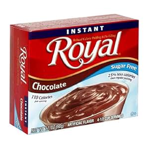 Amazon.com : Royal Instant Pudding, Sugar Free Chocolate, 2.10-Ounce ...