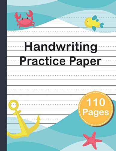 Handwriting Practice Paper: Blank lined Pages With Dotted Middle Lines ...