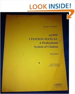 ALWD Citation Manual: A Professional System of Citation: Association of ...