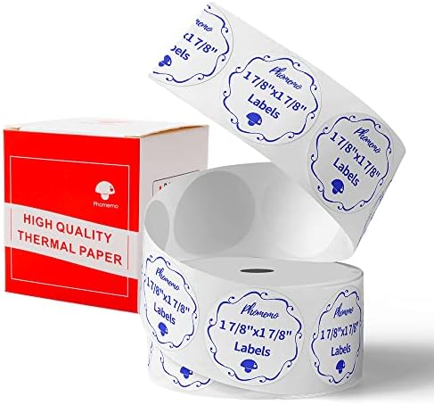 Phomemo M110 Labels Multi-Purpose Self-Adhesive Round Thermal Label for ...
