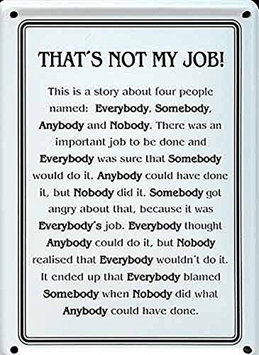 THAT'S NOT MY JOB Small Vintage Tin Metal Pub Sign: Amazon.co.uk ...