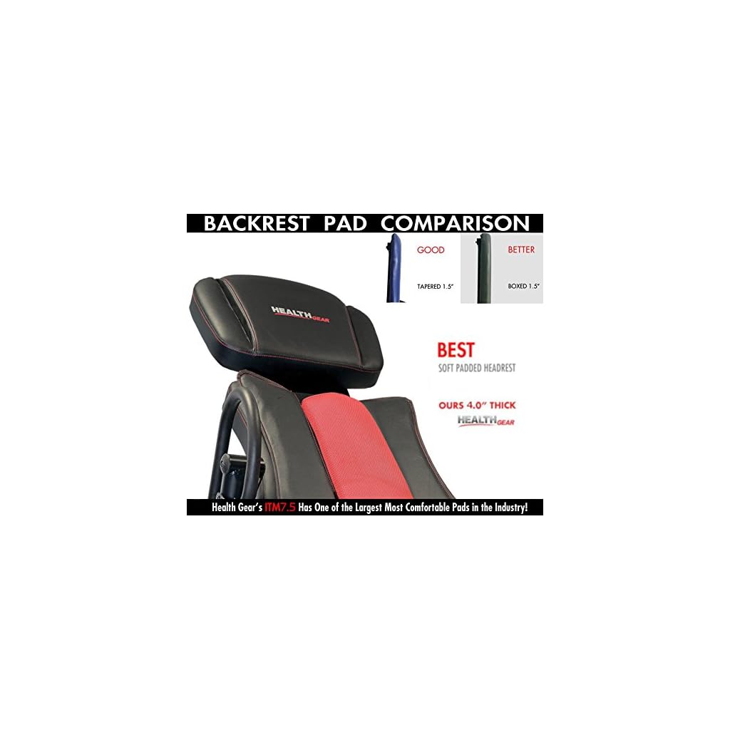 Health Gear ITM7.5 Big & Tall Inversion Table - 400 lbs, 5'1" - 7'0"