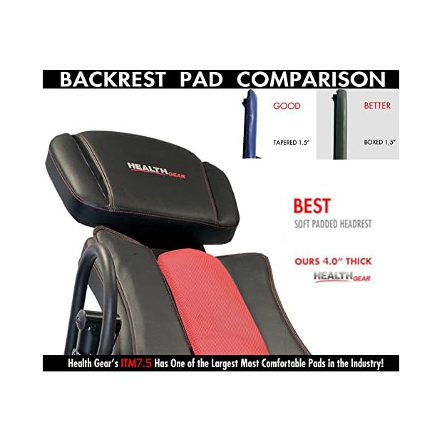 Health Gear ITM7.5 Big & Tall Inversion Table - 400 lbs, 5'1" - 7'0"