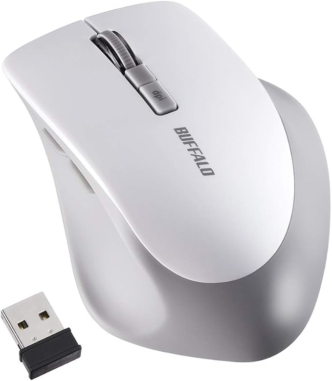 Amazon | BUFFALO ワイヤレスマウス 5ボタン BlueLED Dpi切替対応 ホワイト BSMBW325WH | バッファロー ...