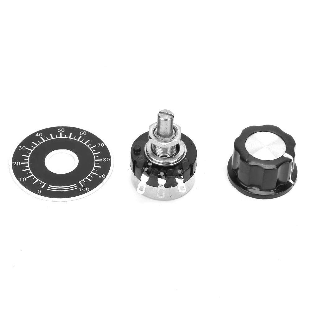 Single Turn Carbon Film Potentiometer Knob Scale Set 100K Rotary Taper ...