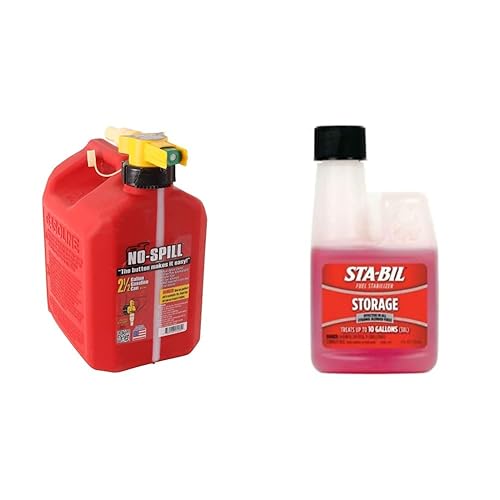 No-Spill 1405 2-1/2-Gallon Poly Gas Can & STA-BIL Storage Fuel ...