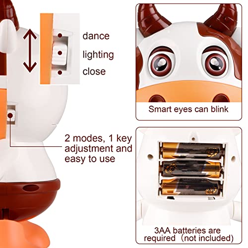 Avitorry Baby Cow Musical Toys 2023 New Dancing Walking Baby Cow Toy ...