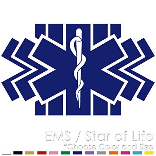 Amazon.com: EMS Star of Life Vinyl Decal Sticker (SL-01): Handmade