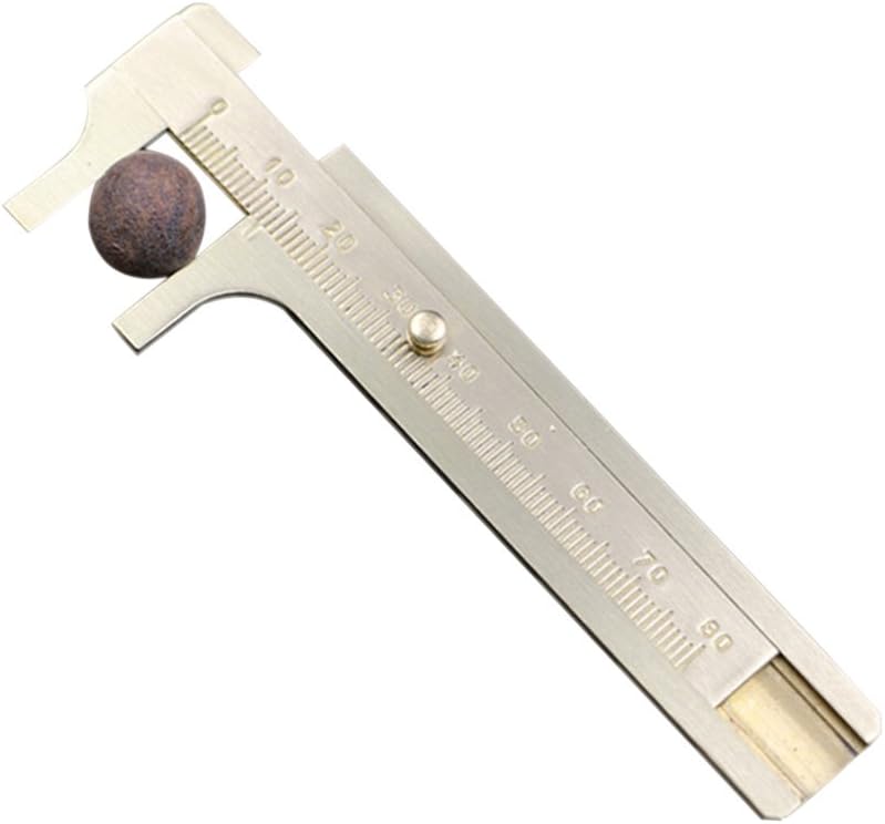 ZREAL 80mm Mini Vernier Caliper Latón Handy Sliding Gauge Herramienta ...