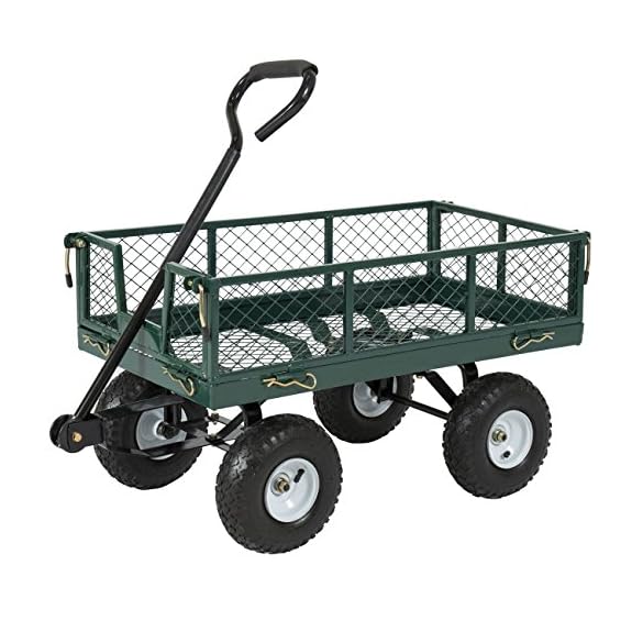 Strongway Steel Jumbo Garden Wagon - 1400-Lb. Capacity, 48in.L x 24in.W ...