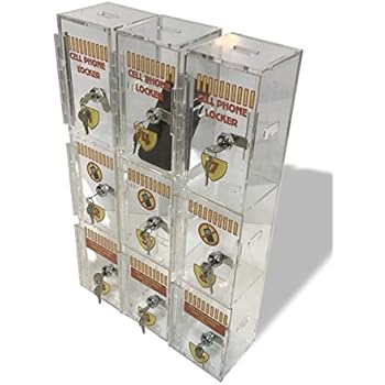 Amazon.com : New Wall Mounted Acrylic Cell Phone Locker/Cell Storage ...