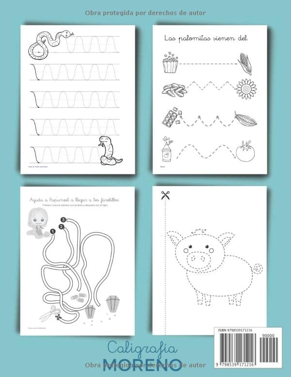 GRAFOMOTRICIDAD EN EDUCACIÓN INFANTIL 3 AÑOS +: Cuaderno de trazos y ...