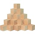 Amazon.com: Unfinished Wood Cubes 2-inch, Pack of 6 Large Wooden Cubes ...