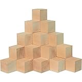 Amazon.com: Unfinished Wood Cubes 2-1/2 inch, Pack of 4 Large Wooden ...