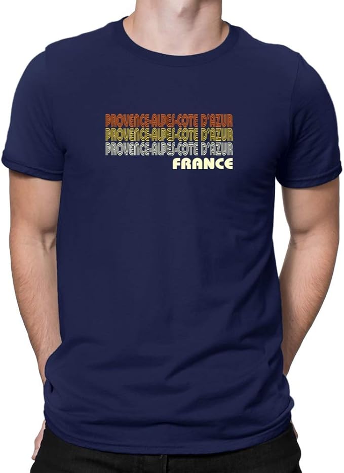 Amazon.com: Teeburon Retro Color Provence Alpes Cote D'Azur T-Shirt ...