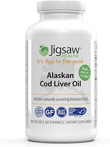 Amazon.com: Jigsaw Health Alaskan Cod Liver Oil - with Omega-3 Fatty ...